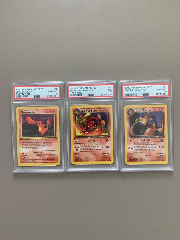 Pokémon 2000 team rocket charizard evolution cards #50,32,21, Hobbies ...
