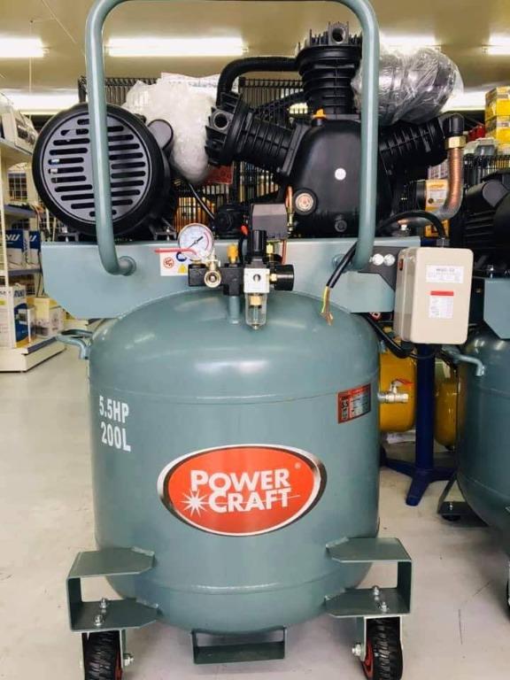 POWERCRAFT 5.5HP VERTICAL AIR COMPRESSOR 200Liters, Commercial ...