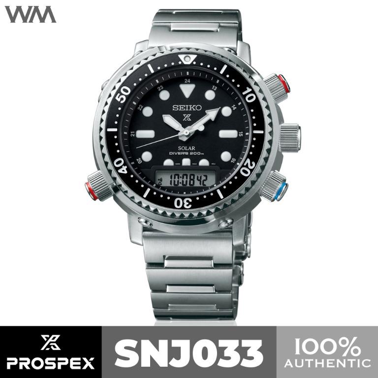 Seiko Prospex Arnie Re-issue 40th Anniversary Black Dial Solar Hybrid ...