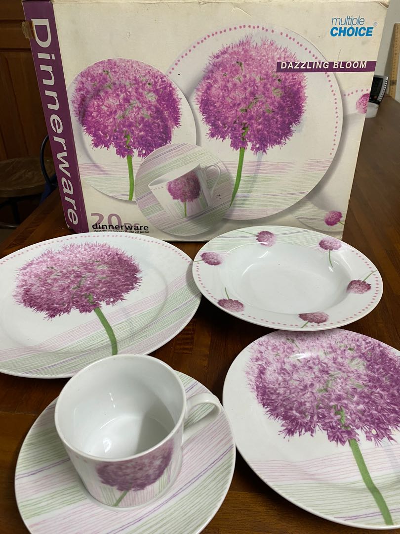 Pretty dinnerware set, Furniture & Home Living, Kitchenware & Tableware ...
