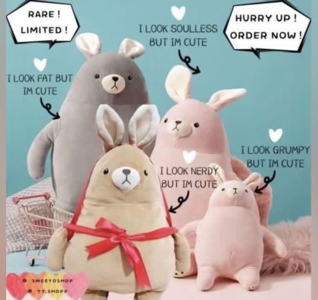 Rare miniso bunny soft toy plush toy, Hobbies & Toys, Toys & Games on ...