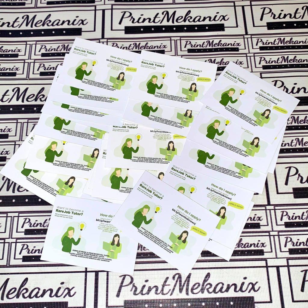 Regular Printing Machine Cut Calling Cards (Business, Thank You ...