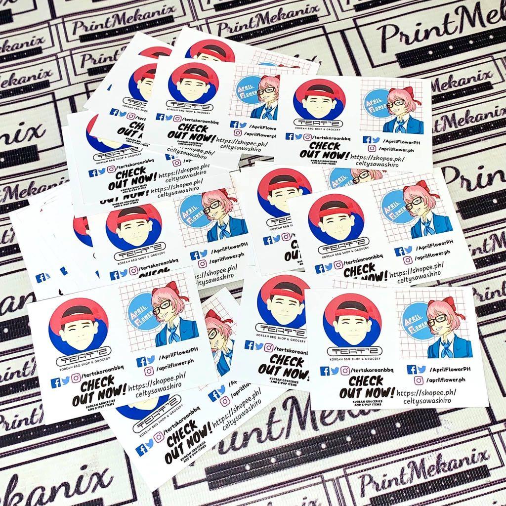 Regular Printing Machine Cut Calling Cards (Business, Thank You ...