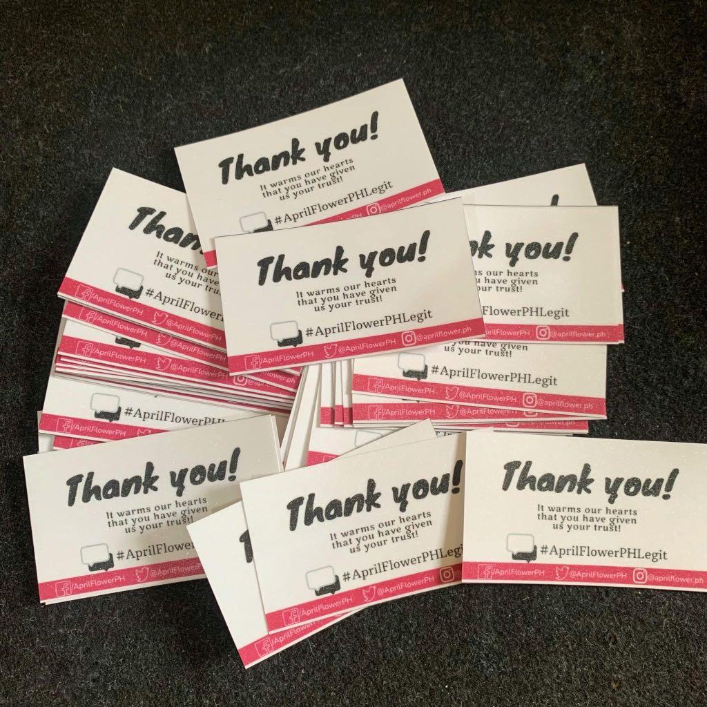 Regular Printing Machine Cut Calling Cards (Business, Thank You ...