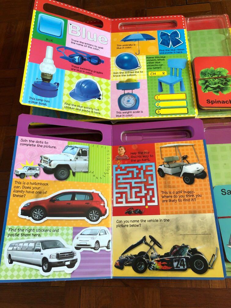 Set of 2 Big Flashcard and Wipe Clean board books, Hobbies & Toys ...