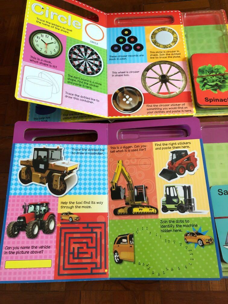 Set of 2 Big Flashcard and Wipe Clean board books, Hobbies & Toys ...