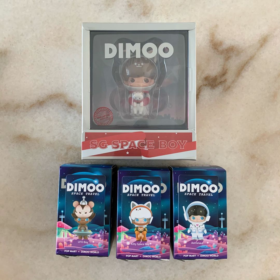 [Set of 4, new sealed] Popmart Dimoo Kitty Space Boy Singapore ...