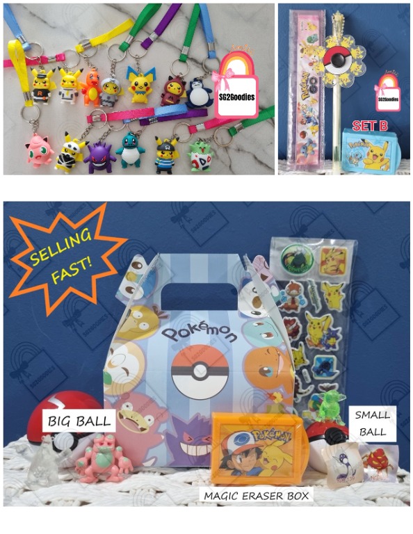 [SG STOCK] POKEMON Goodie Box with Pokemon magic eraser box sticker and ...