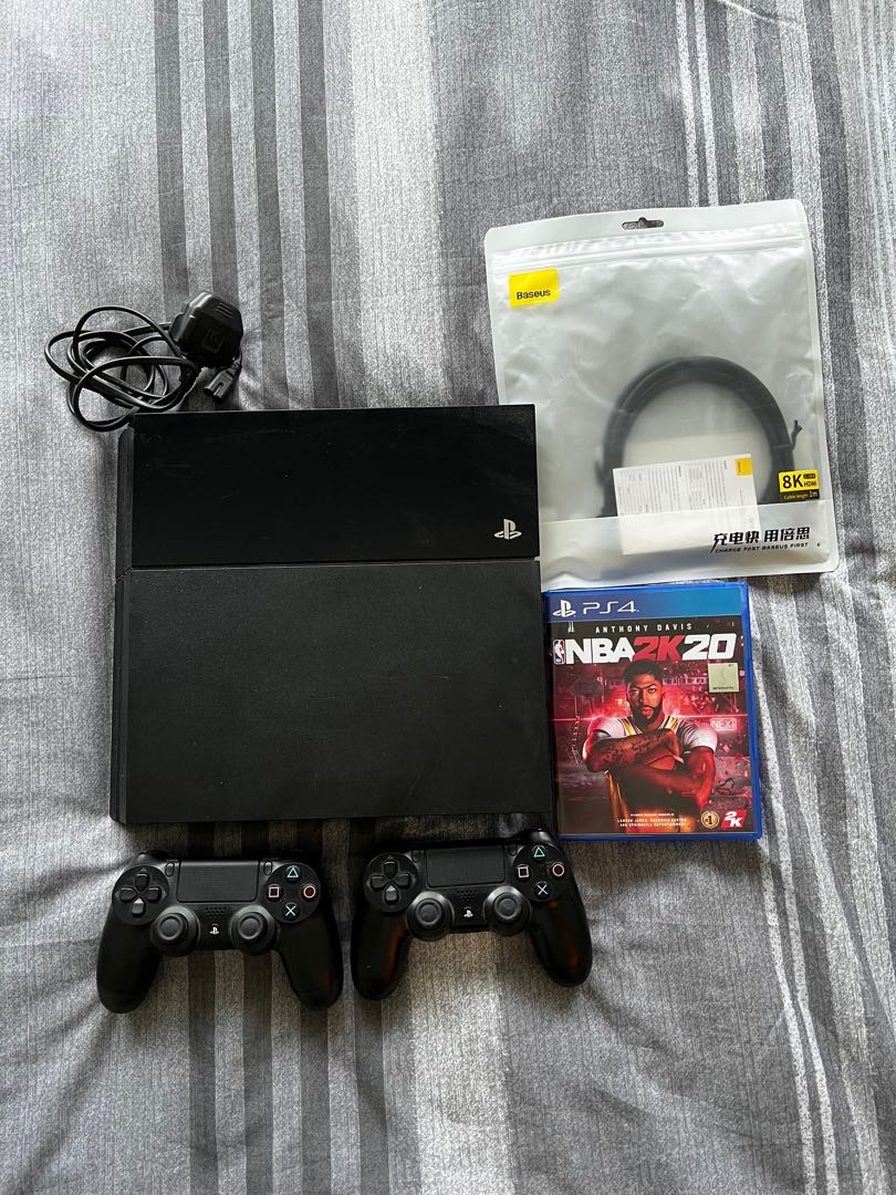 Sony PlayStation 4 (PS4) Console with 2 Controllers, Video Gaming ...