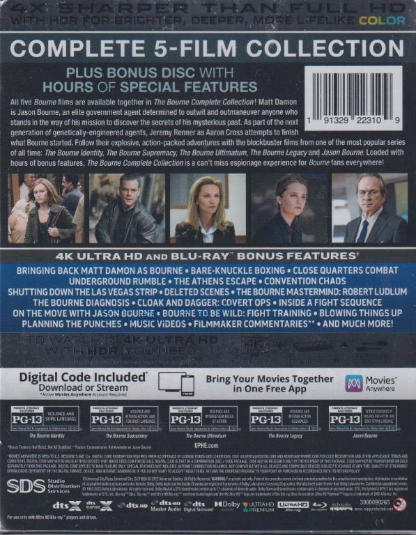 The Bourne Complete Collection 4K ( 20th Anniversary Limited Edition ) Blu ray / Bluray, Hobbies ...