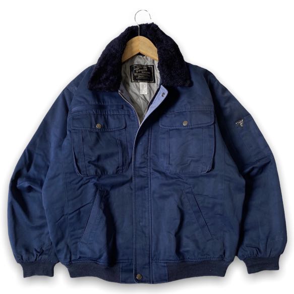 Tomoe Sakura Work Jacket Winter Sherpa, Fesyen Pria, Pakaian , Baju ...