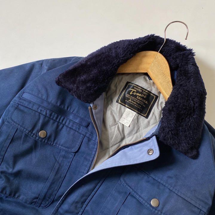 Tomoe Sakura Work Jacket Winter Sherpa, Fesyen Pria, Pakaian , Baju ...