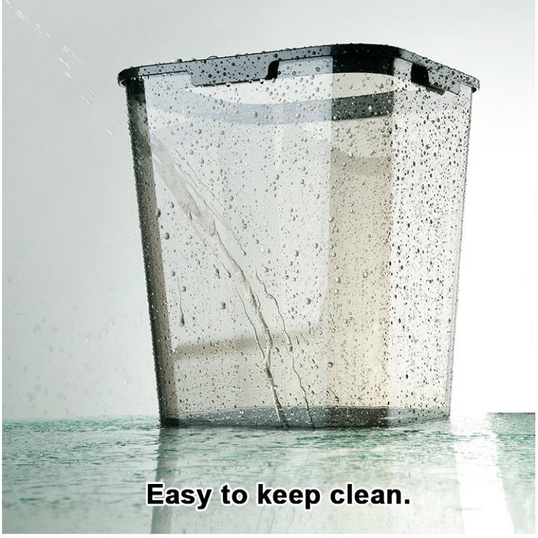 Transparent Waste Bin Rubbish Bin | Premium Trash Bin, Furniture & Home ...