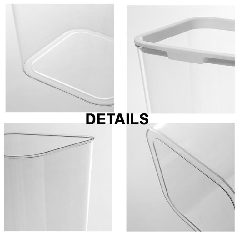 Transparent Waste Bin Rubbish Bin | Premium Trash Bin, Furniture & Home ...