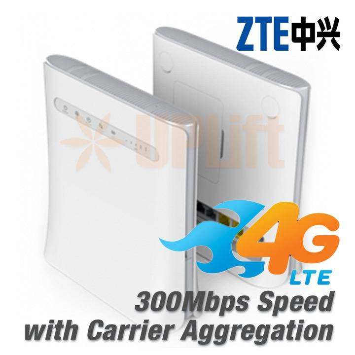 UPLift ZTE MF286R 4G+ Cat6 Internet CPE Modem LTE-Advanced Peak Broadband Speed 300Mbps ...