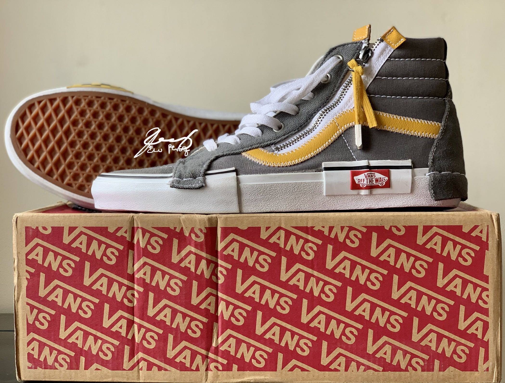 Vans Deconstructed (Hi- cut) Sk8-Hi Reissue CA Pewter / Mango Mojito ...