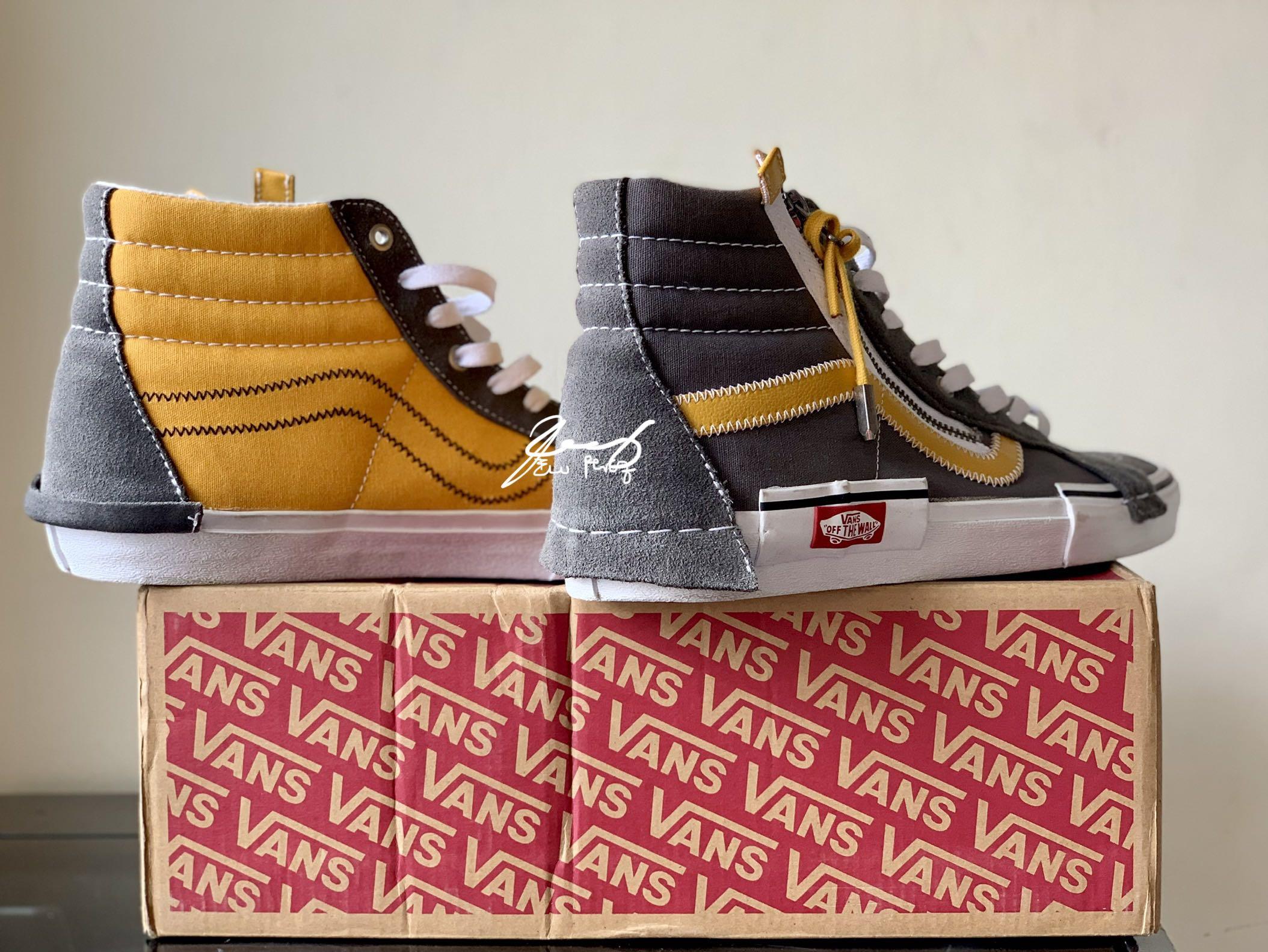 Vans Deconstructed (Hi- cut) Sk8-Hi Reissue CA Pewter / Mango Mojito ...