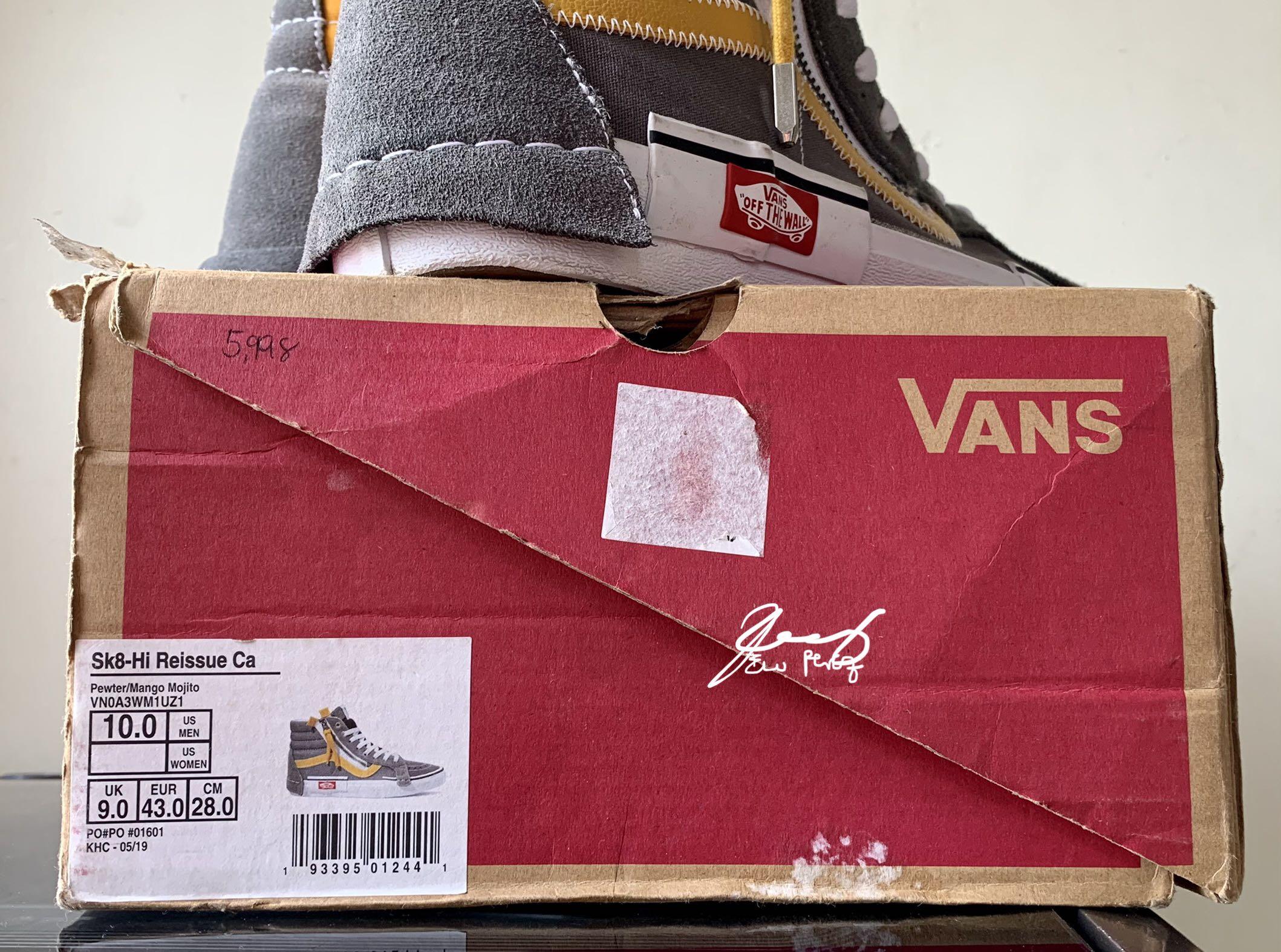 Vans Deconstructed (Hi- cut) Sk8-Hi Reissue CA Pewter / Mango Mojito ...