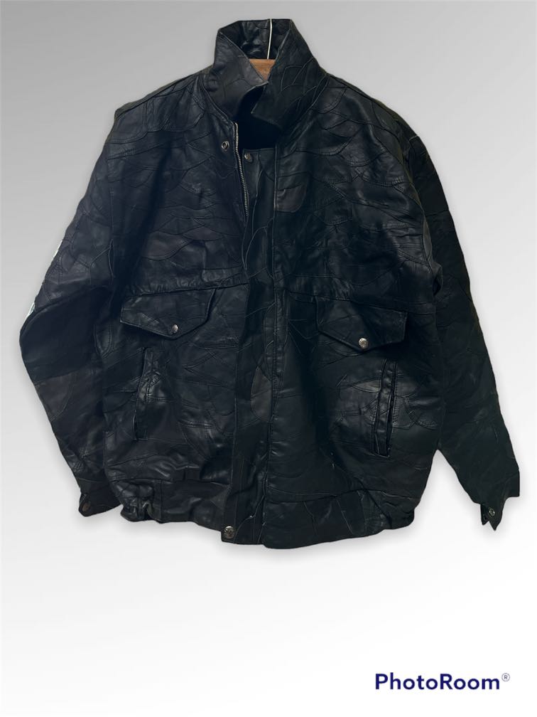 Vintage Leather Jacket Seiko (Used), Men's Fashion, Coats, Jackets and Outerwear on Carousell