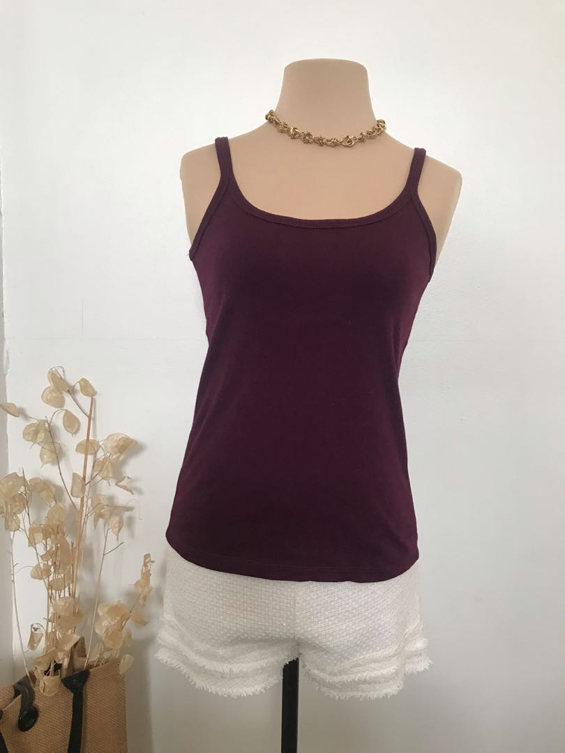 Violet string top, Women's Fashion, Tops, Sleeveless on Carousell