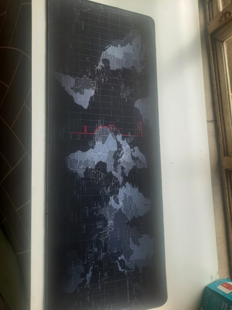 World map desktop mat computer mat laptop mat desk mat, Computers ...