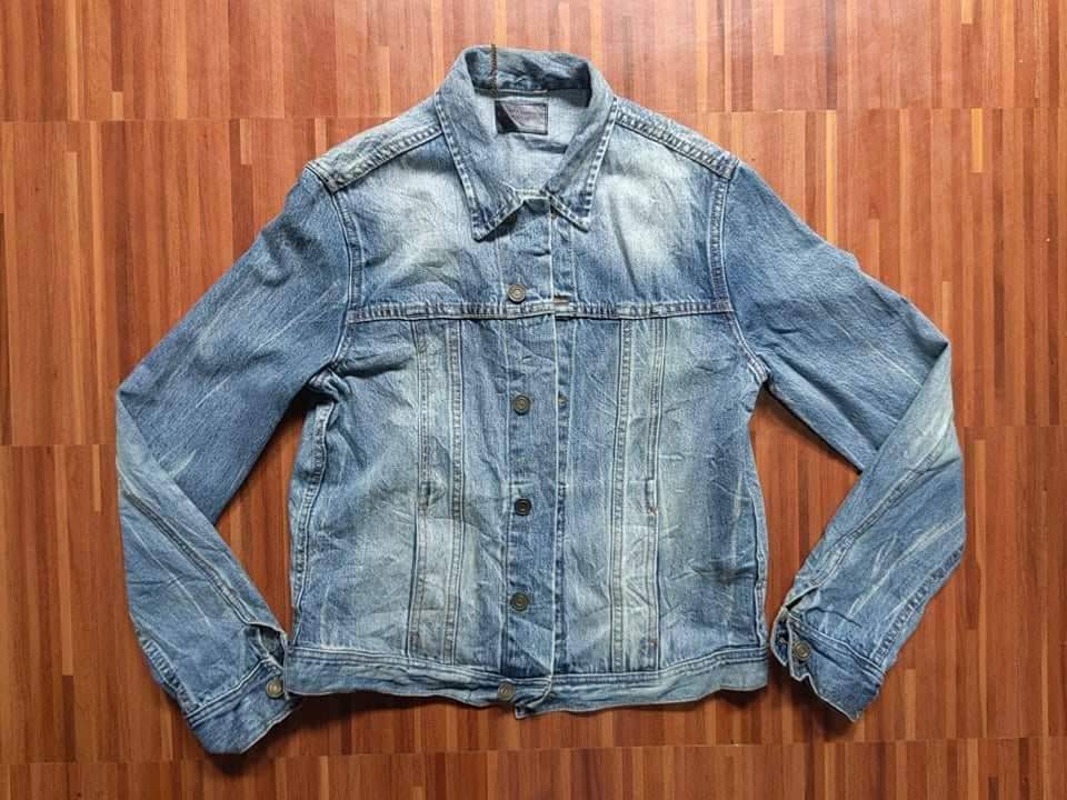 YSL denim jacket, Luxury, Apparel on Carousell