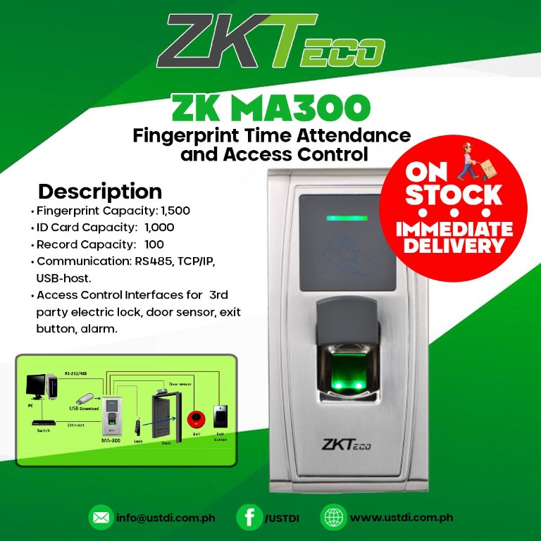 ZKTeco ZK MA300, Furniture & Home Living, Security & Locks, Other ...