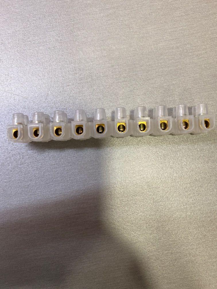 10 Way Barrier Screw Terminal Block Wire Connector Strip 3A 6A 10Amp ...