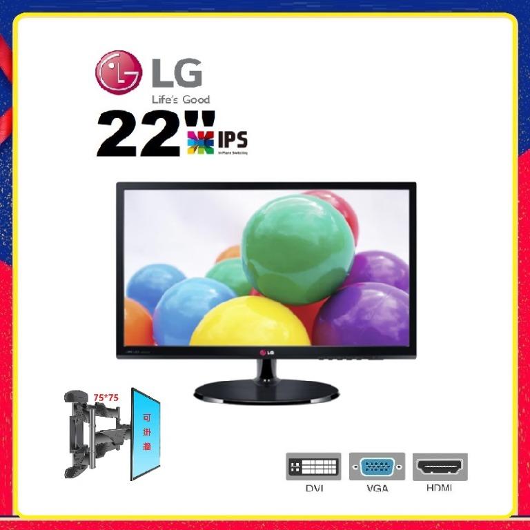 22 吋 LG 22EA53 LED mon IPS 22 顯示器 monitor 螢幕, 電腦＆科技, 電腦周邊及配件, 電子屏幕 ...