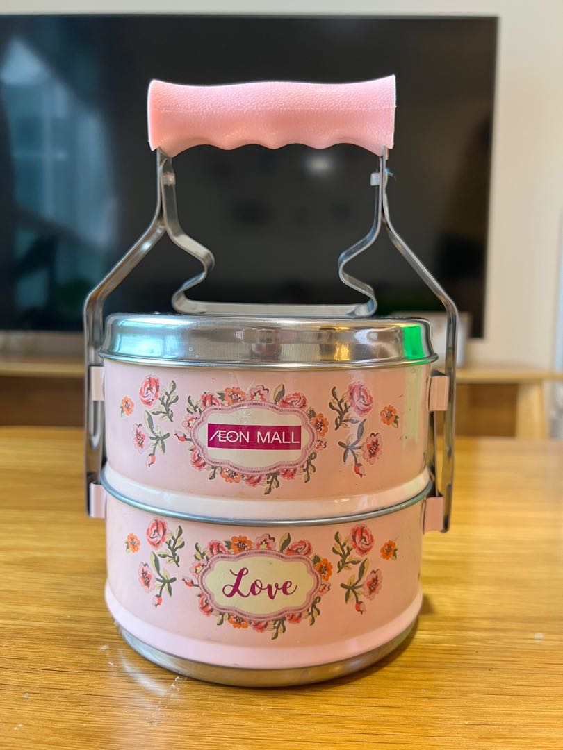 2 tiers metal tingkat container, Furniture & Home Living, Kitchenware ...