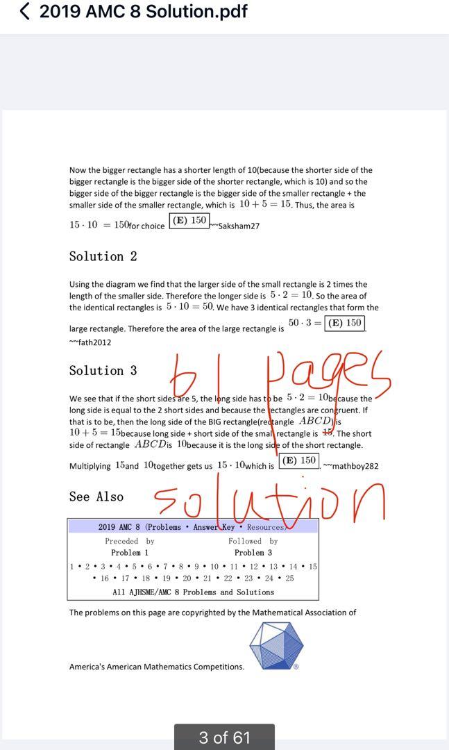 AMC8 1999-2020 past year papers with detailed solutions, Hobbies & Toys ...