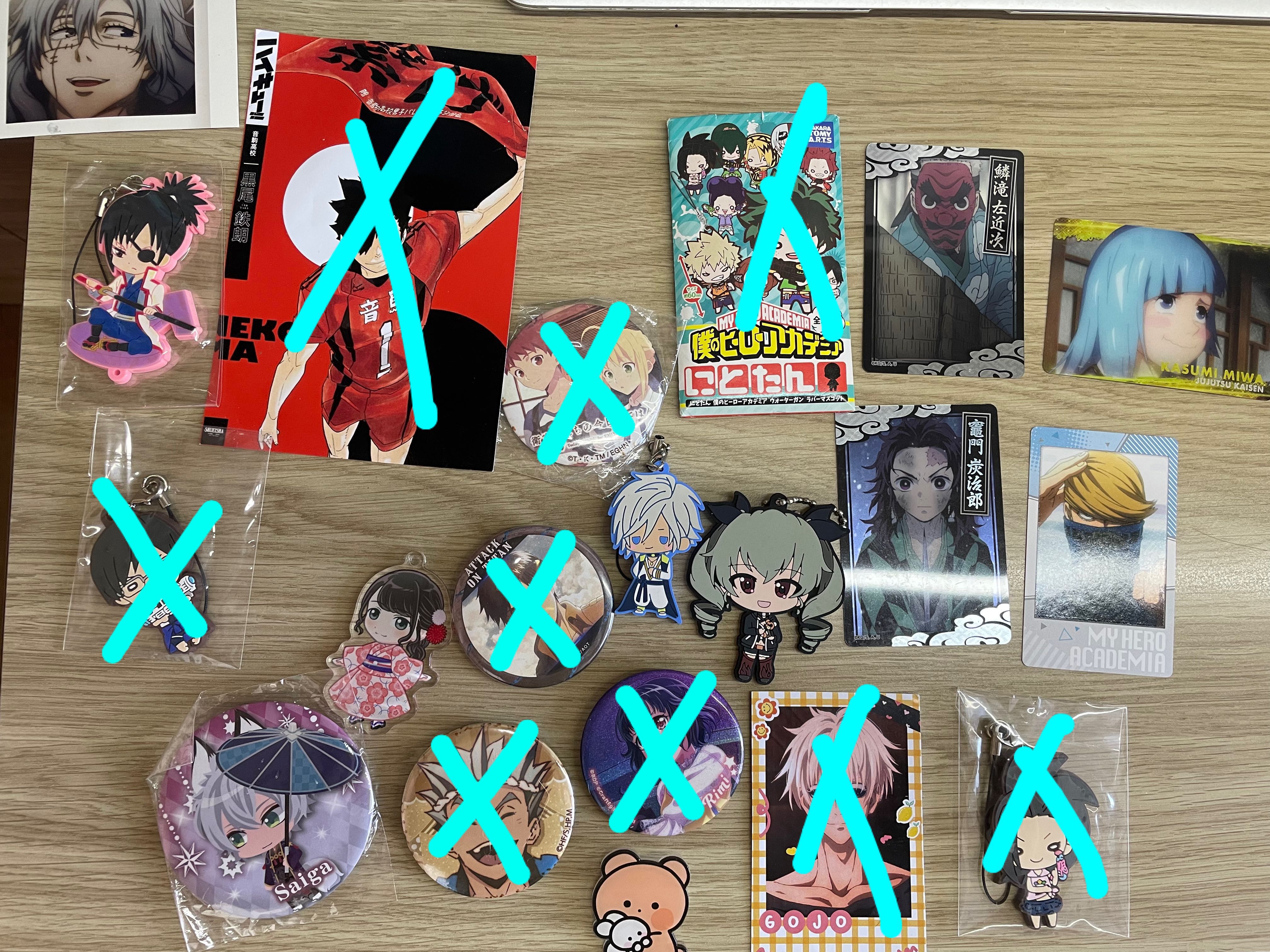 assorted anime merch my hero academia bnha gintama demon slayer kimetsu ...
