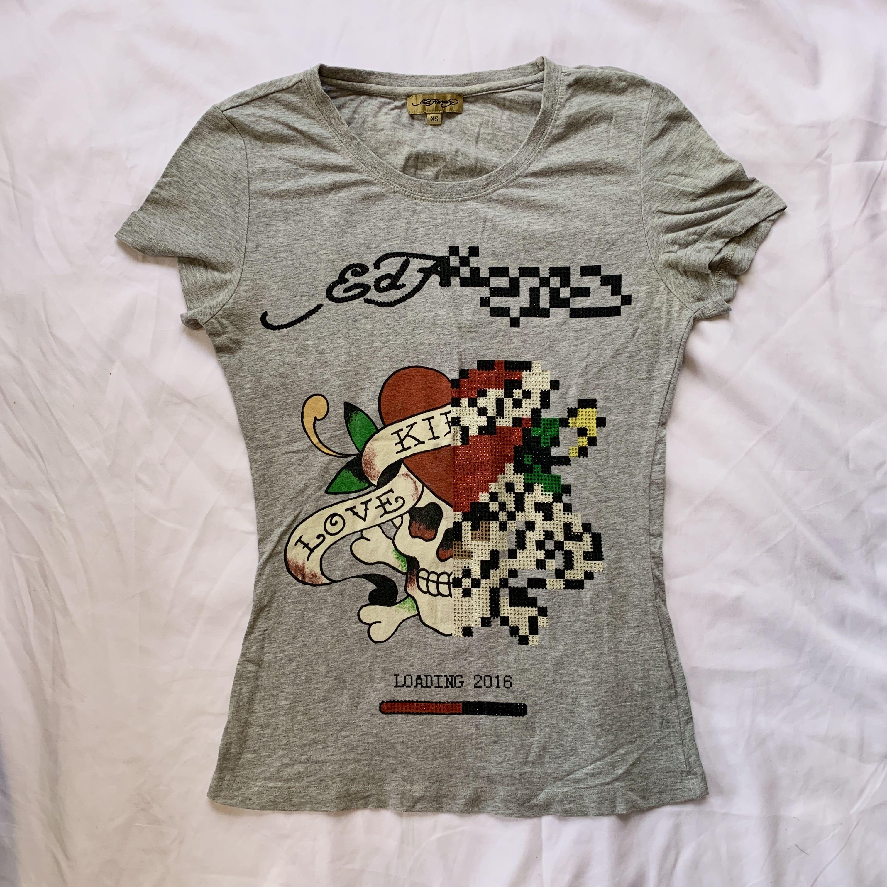 vintage ed hardy shirt, Women's Fashion, Tops, Shirts on Carousell