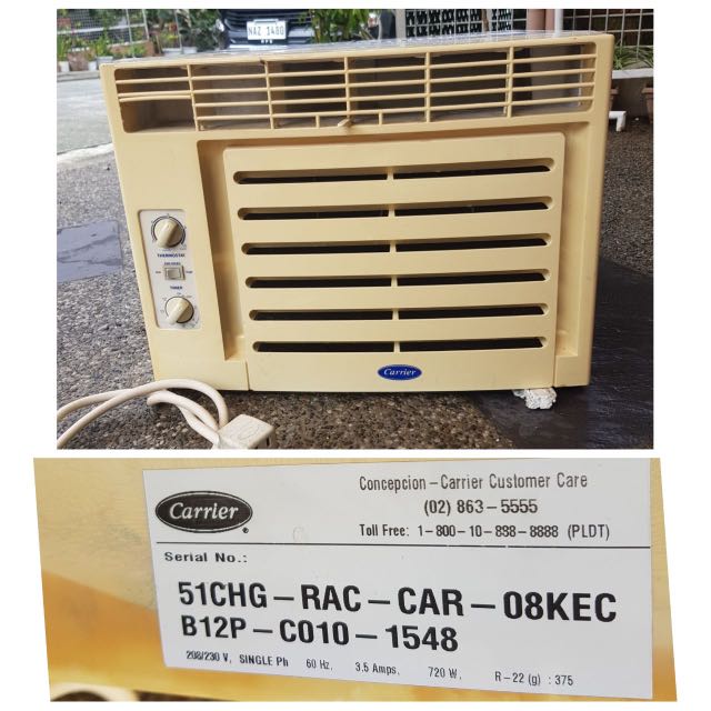 CARRIER WINDOW TYPE AIRCON, TV & Home Appliances, Air Conditioning and ...