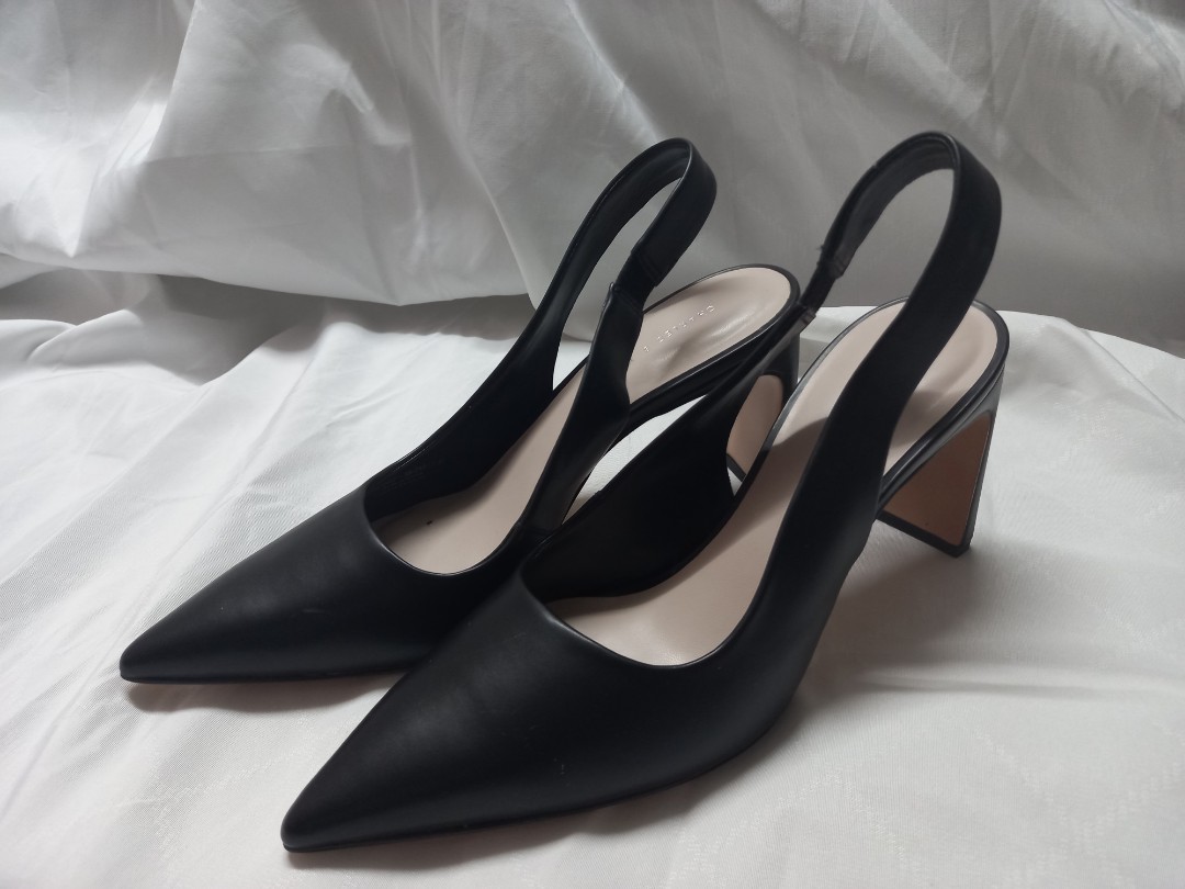 Charles and Keith Blade Heel Slingback Pumps, Women's Fashion, Footwear ...