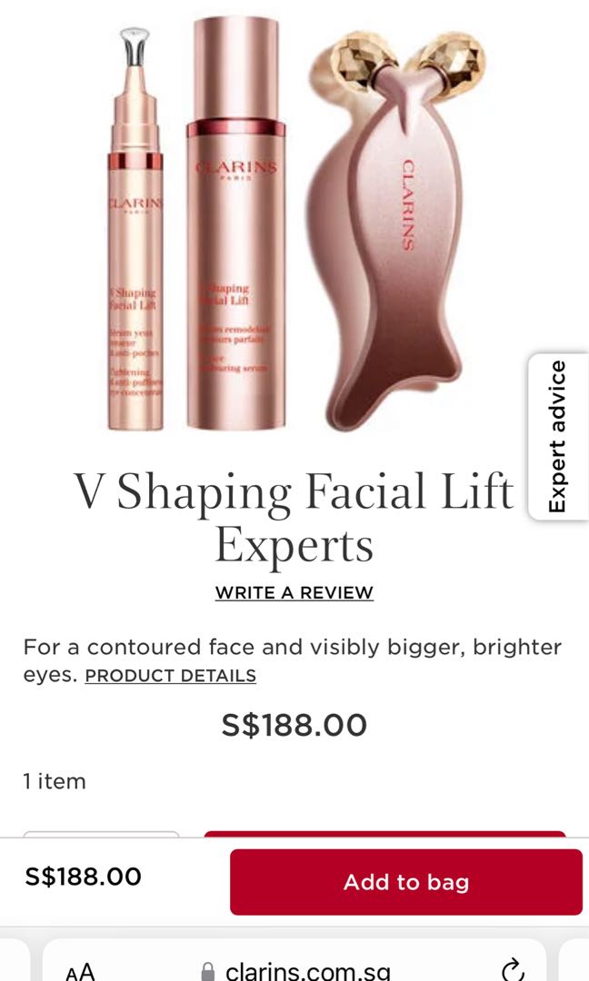 Clarins V Shaping Facial Lift And eye set, Beauty & Personal Care, Face ...