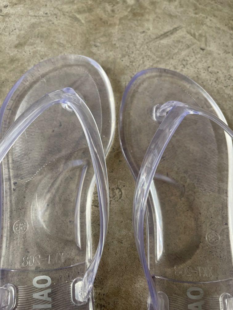 clear pvc transparent flipflops/slippers, Women's Fashion, Footwear ...