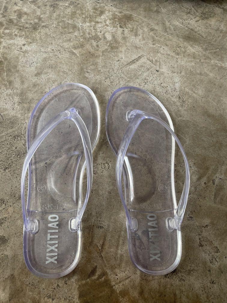 clear pvc transparent flipflops/slippers, Women's Fashion, Footwear ...