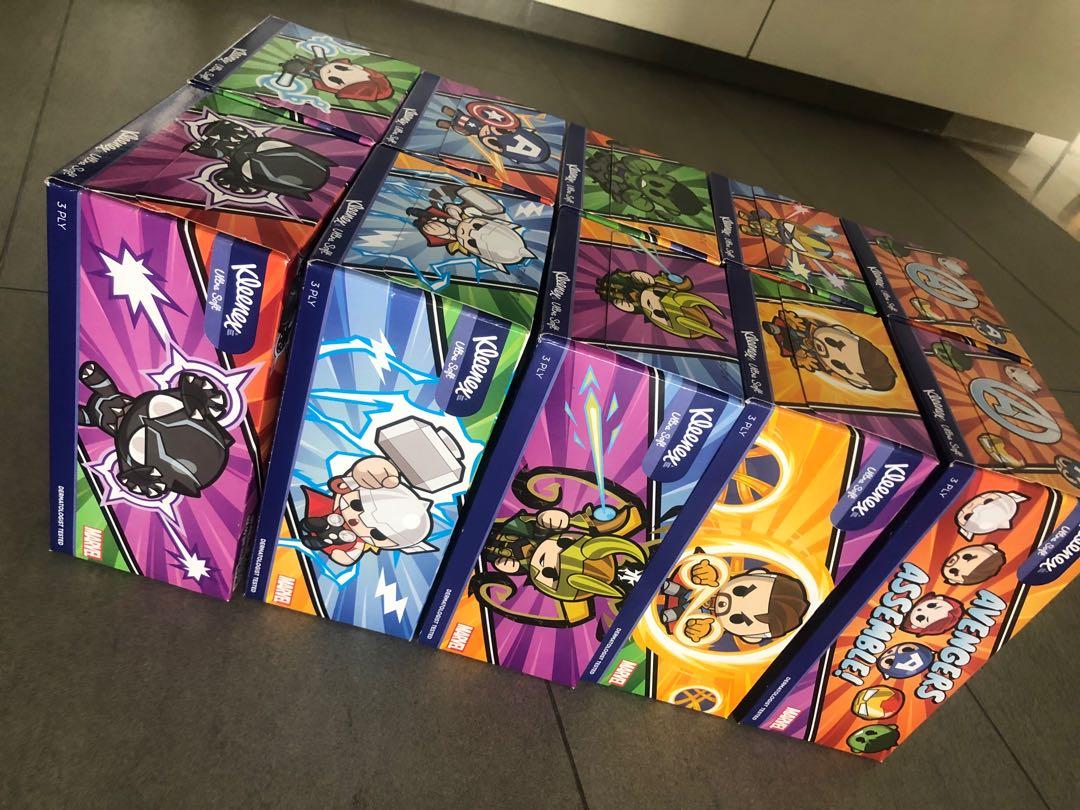 Empty tissue boxes (Marvel series) - Qty: 18, Hobbies & Toys ...