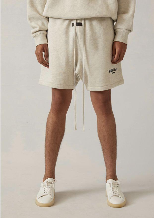 Essentials Fear Of God Light Oatmeal Shorts, Men's Fashion, Bottoms ...