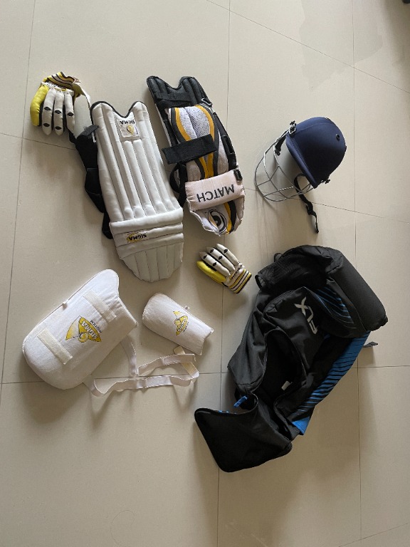 FLX cricket kit with SIGMA helmet, pads and gloves - For kids, Sports ...