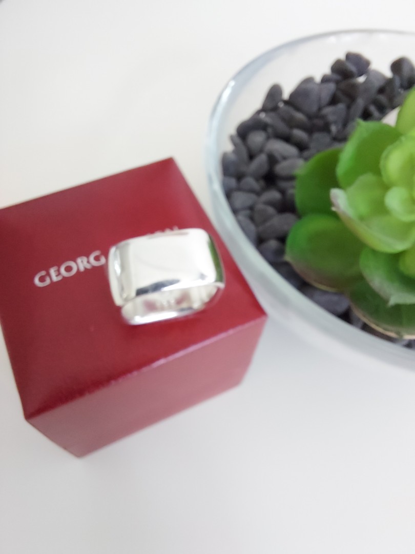 Georg Jensen 825 Square Silver Ring, Men's Fashion, Watches ...