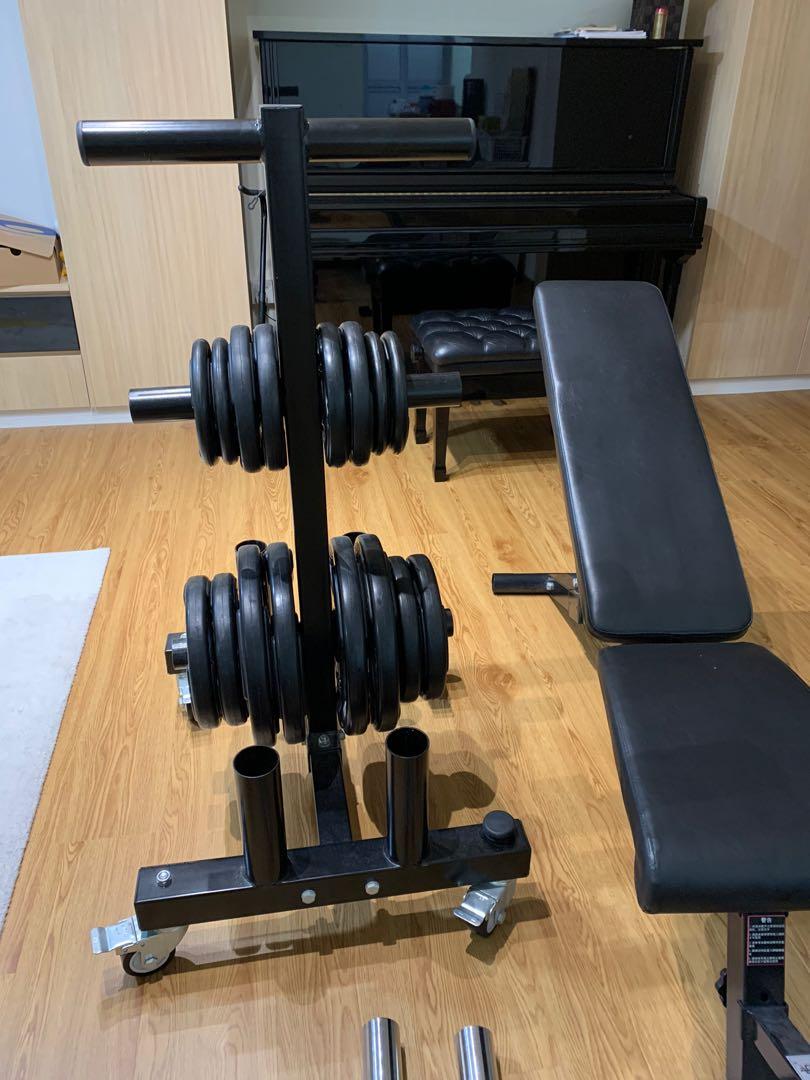 Home Gym Set ( Bench and weights), Sports Equipment, Exercise & Fitness ...