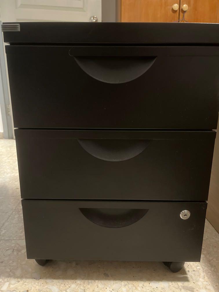 IKEA Erik 3-Drawer Metal Cabinet On Wheels, Furniture & Home Living ...