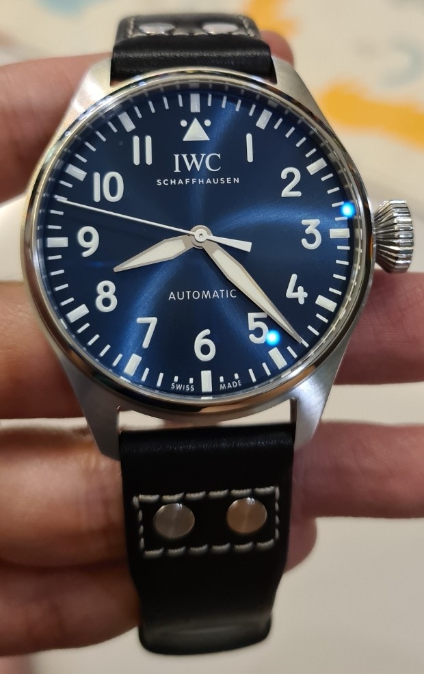IWC Big Pilot 43 Blue Dial, Luxury, Watches on Carousell