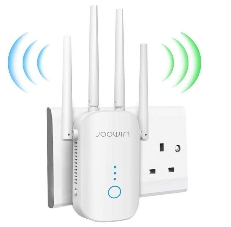 JOOWIN 1200Mbps WiFi Range Extender WiFi Booster Dual Band 2.4GHz/5 ...