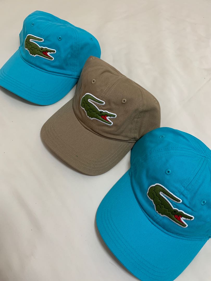 Lacoste Big Logo Cap (Blue and Brown), Men's Fashion, Watches ...