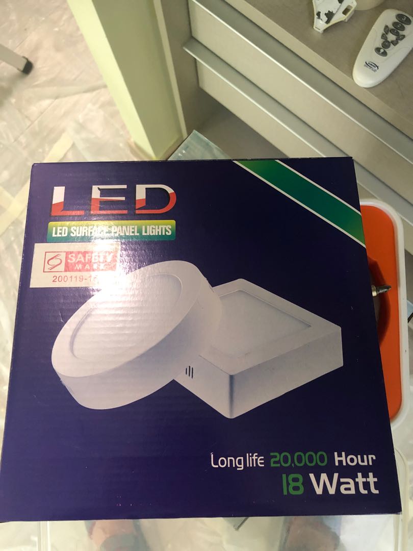 LED Surface Panel Light - 8 inches , Furniture & Home Living, Lighting ...