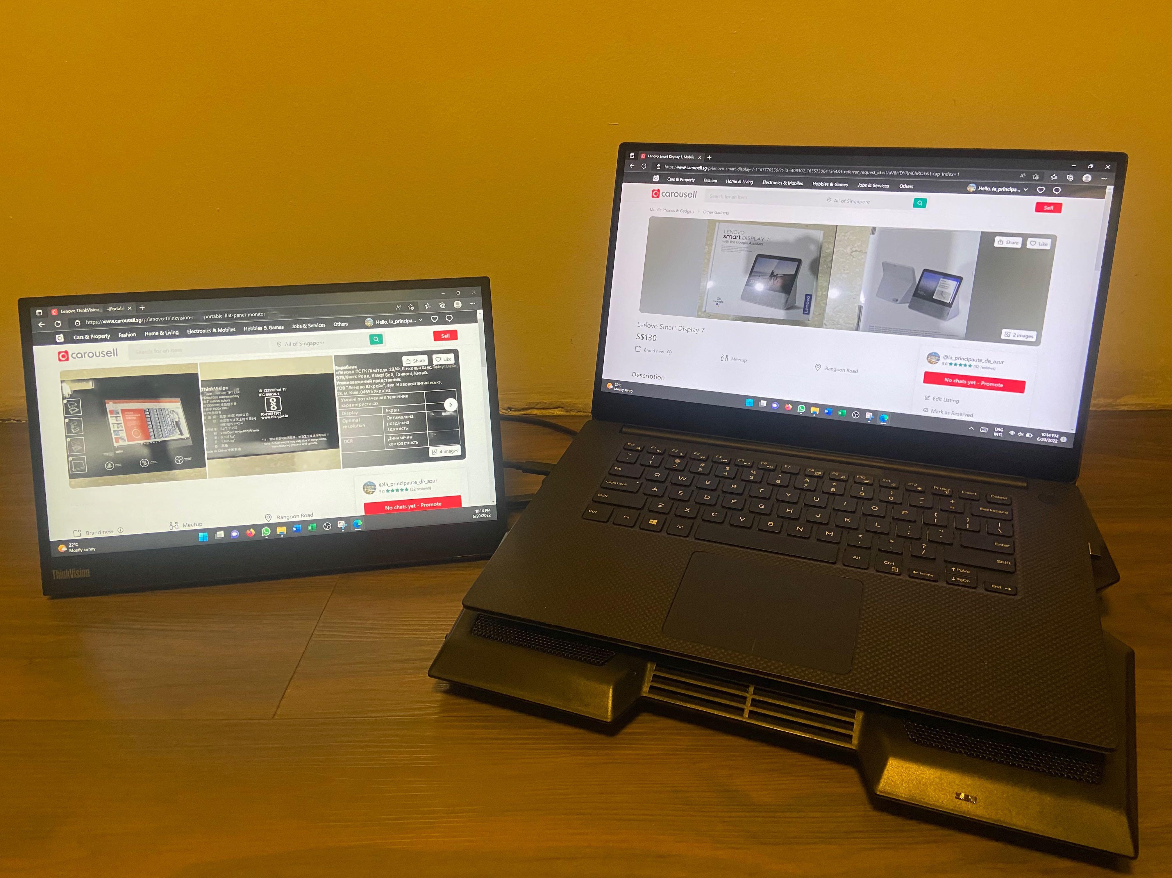 Lenovo M15 Portable Flat Panel Monitor, Computers & Tech, Laptops ...