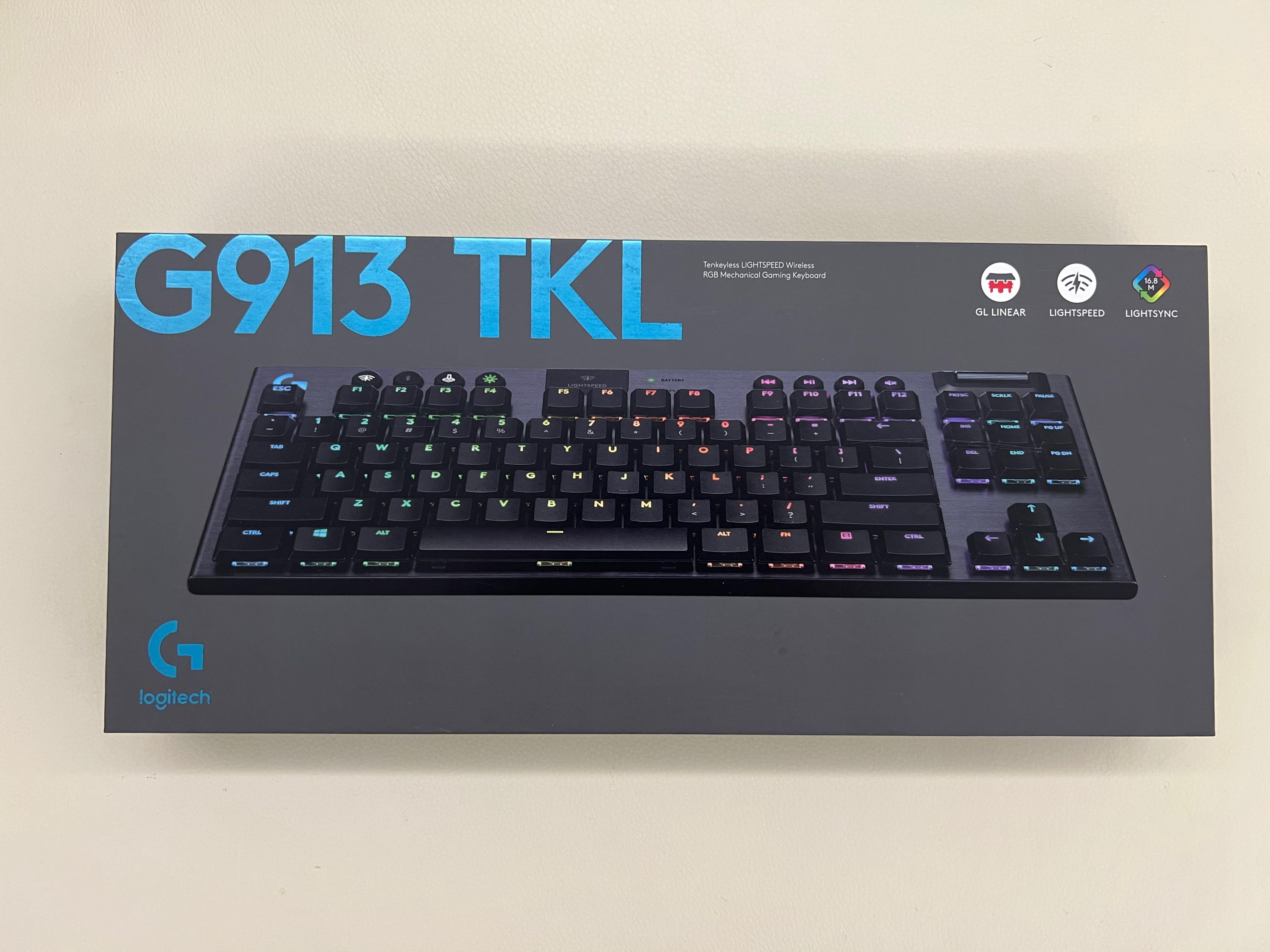 Logitech G913 TKL (Red Linear), 電腦＆科技, 電腦周邊及配件, 電腦鍵盤及相關產品 - Carousell